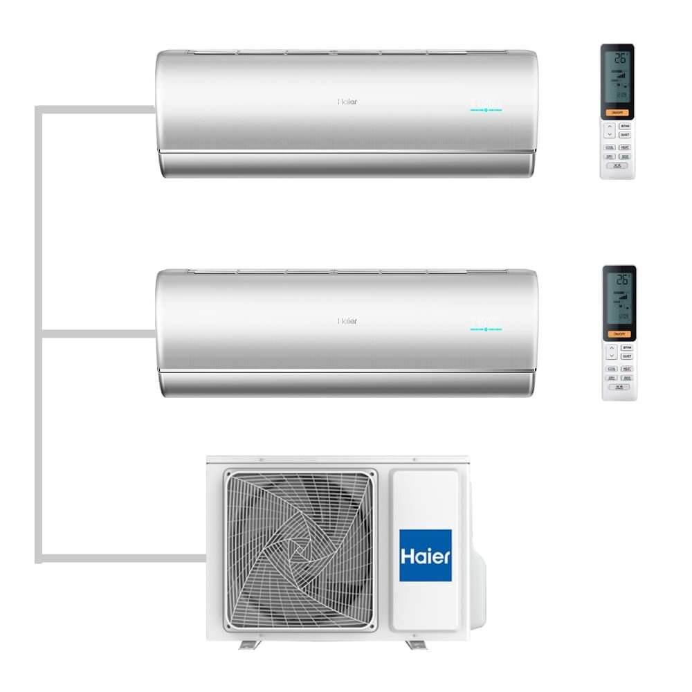 Мульти сплит-система настенная Haier AS25S2SJ2FA-S / AS25S2SJ2FA-S / 2U50S2SM1FA-3 Inverter