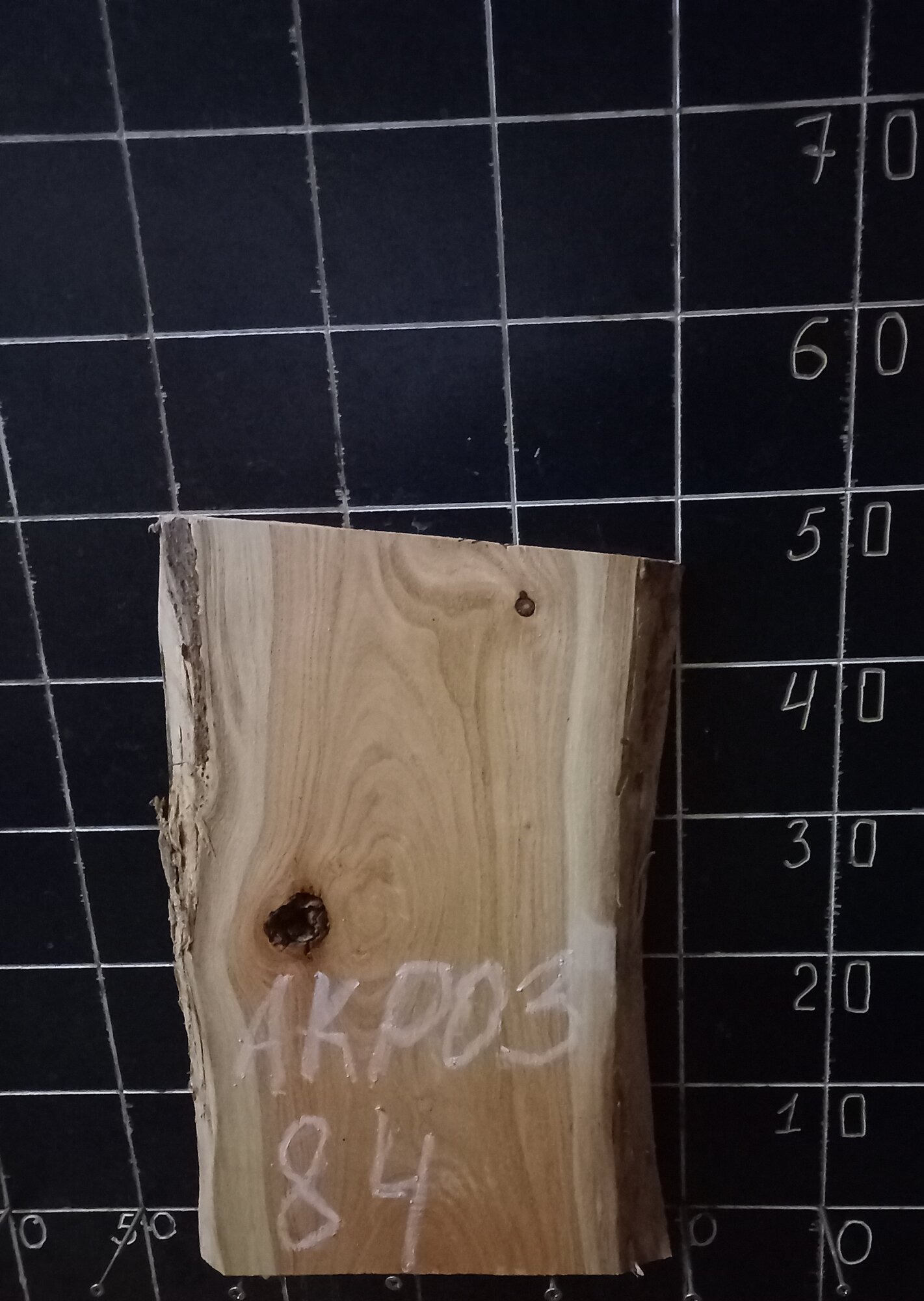 Слэб из массива дерева акация розовая №84, 2,5*27*45 см, ДОКЛЕС