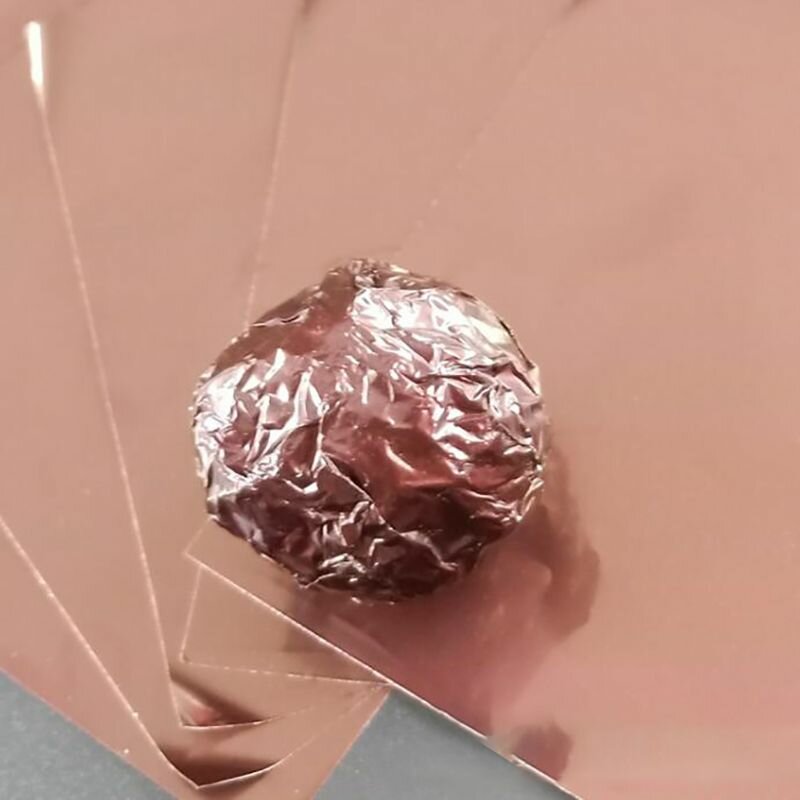 Фольга для конфет 100 шт, алюминиевая, квадратная 80x80 мм, упаковка для сладостей и десертов