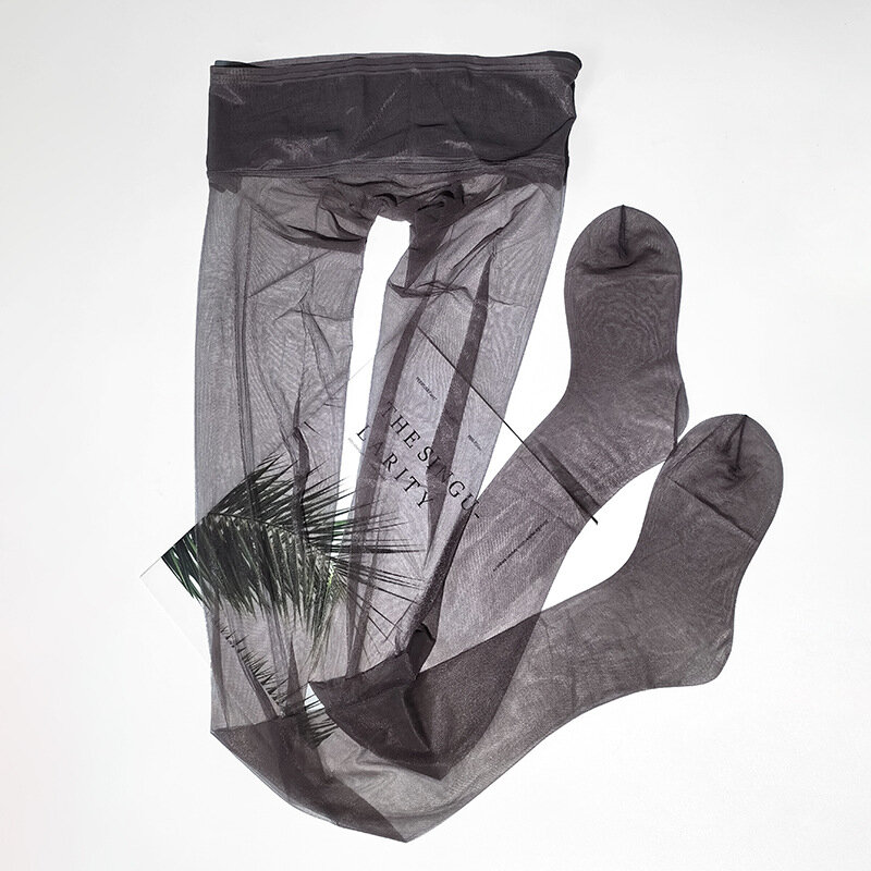 Растопленные высокоплотные бесшовные чулки с сеткой 0.01D для женщин, ультратонкие, шелковистые, прозрачные, плюс размер, бесшовные