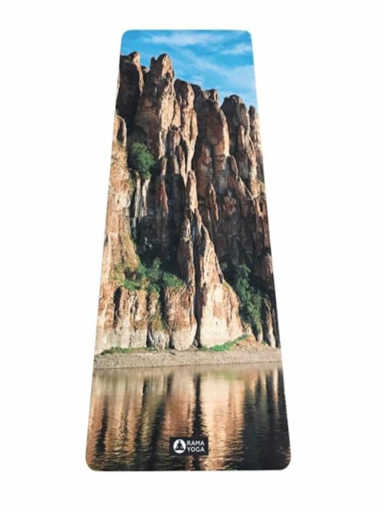 Коврик для йоги, фитнеса и пилатеса Russian spirit Collection камчатка из микрофибры и каучука, уникальный дизайн