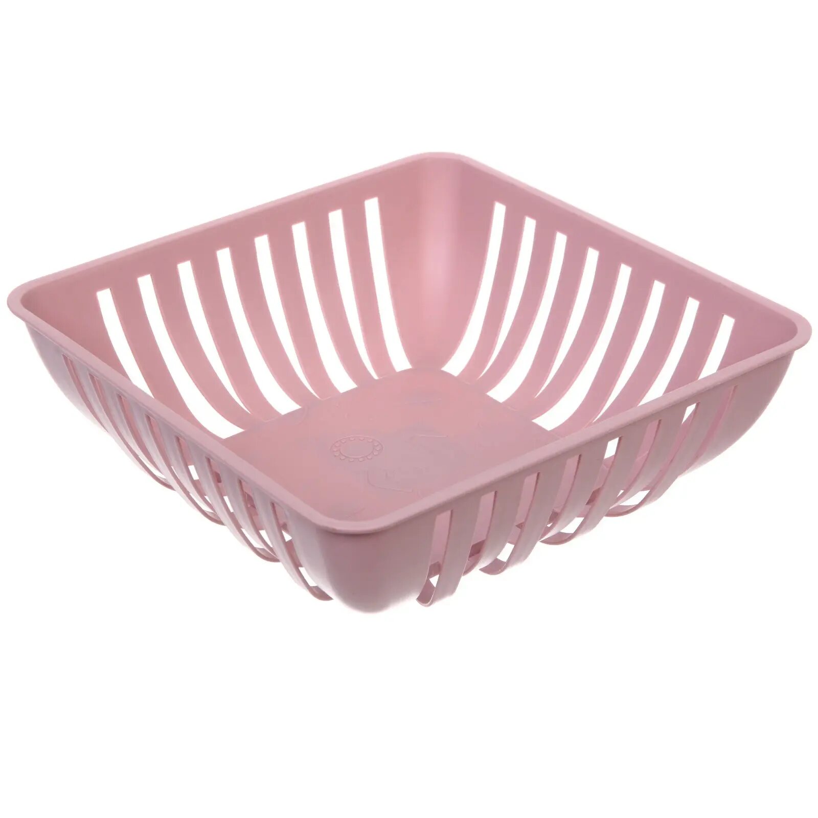 Сухарница пластиковая «SEGRETO», 24х24х8см, пыльная роза, для хранения