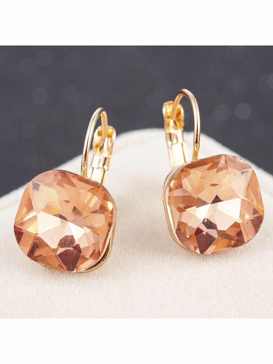 Серьги пусеты, конго, фианит