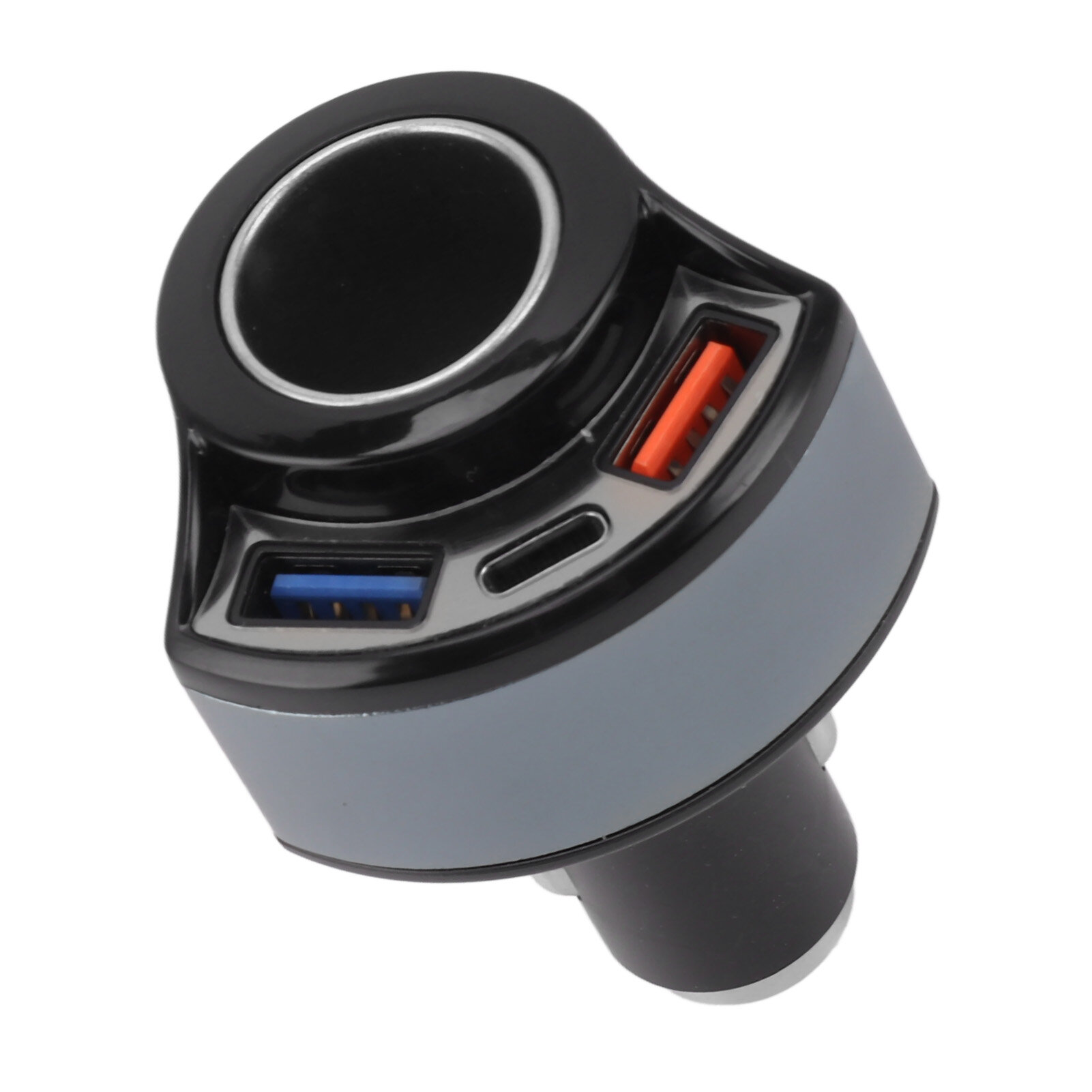 Автомобильное зарядное устройство, черное, быстрая зарядка, технология QC3.0, многофункциональное, 2,4 А, порт, портативное, безопасное, надежное, зарядное устройство для прикуривателя для автомобиля