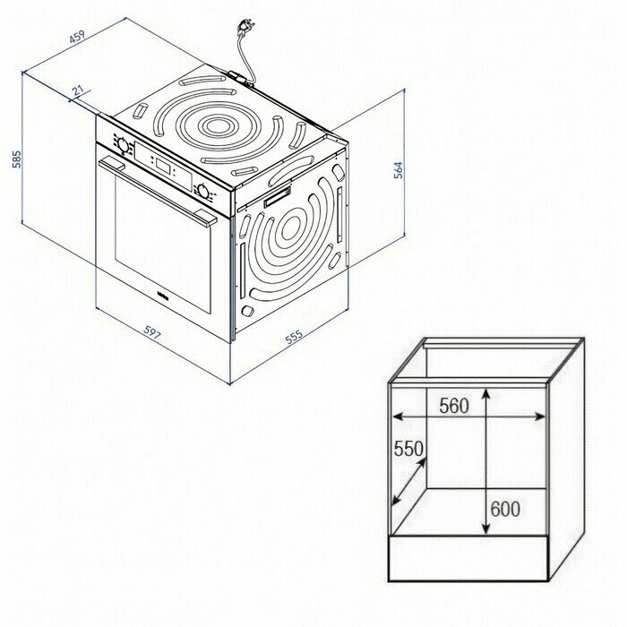 Электрический духовой шкаф Korting OKB 6071 CBX