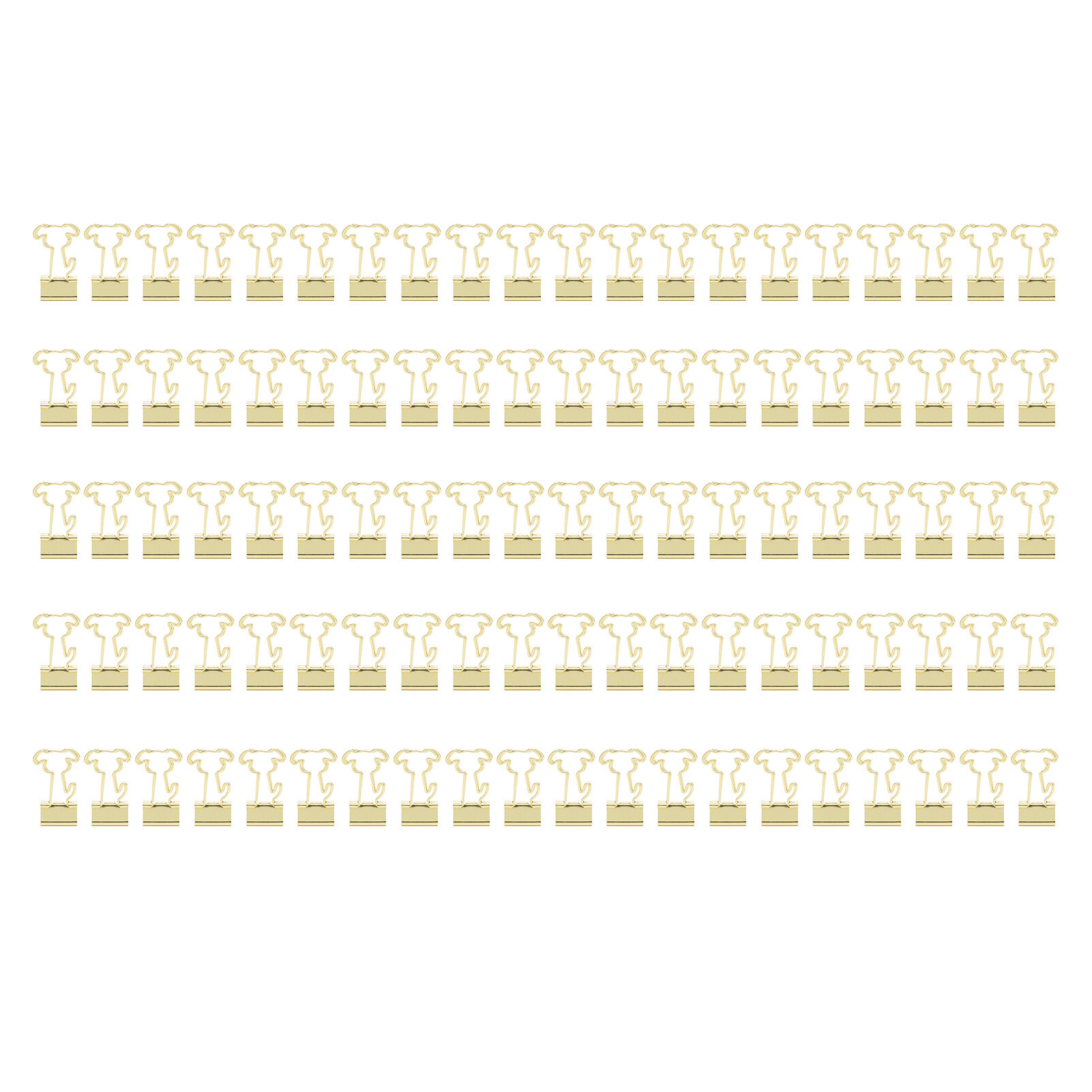 100 шт. металлических зажимов для бумаги в виде собак, симпатичные, с прочным зажимом, сгибающиеся, для документов.