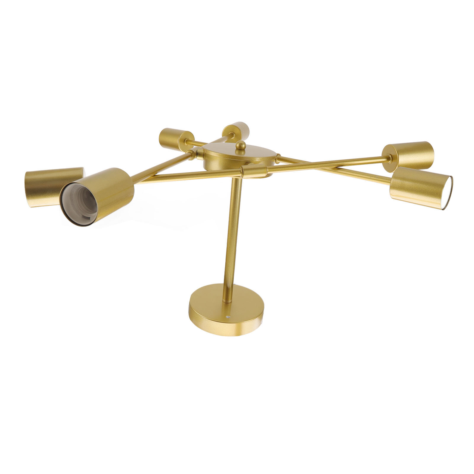 Потолочный светильник в стиле ретро с 6 светильниками, полузаподлицо, современная люстра «Спутник» для арт-ресторана, бара, спальни, 110‑220 В, золотой