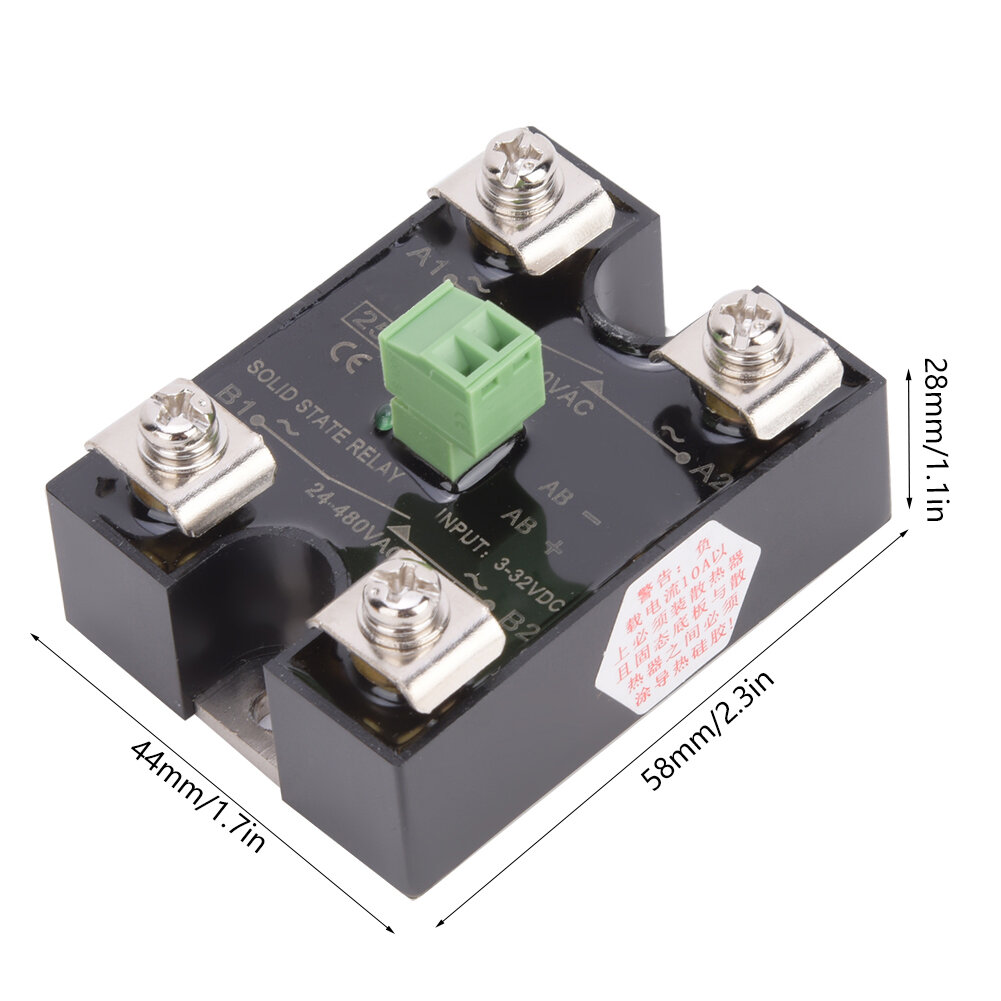 Твердотельное реле BERM, одноканальное управление постоянным током, двухканальное, однофазное твердотельное реле переменного тока, 24–480 В переменного тока (25 А (BERM DK25DA))