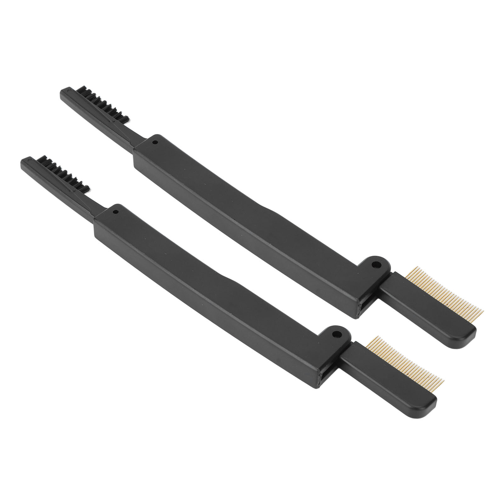 2шт складная расческа для бровей портативная металлическая зубья двухсторонняя щетка для ухода за бровями