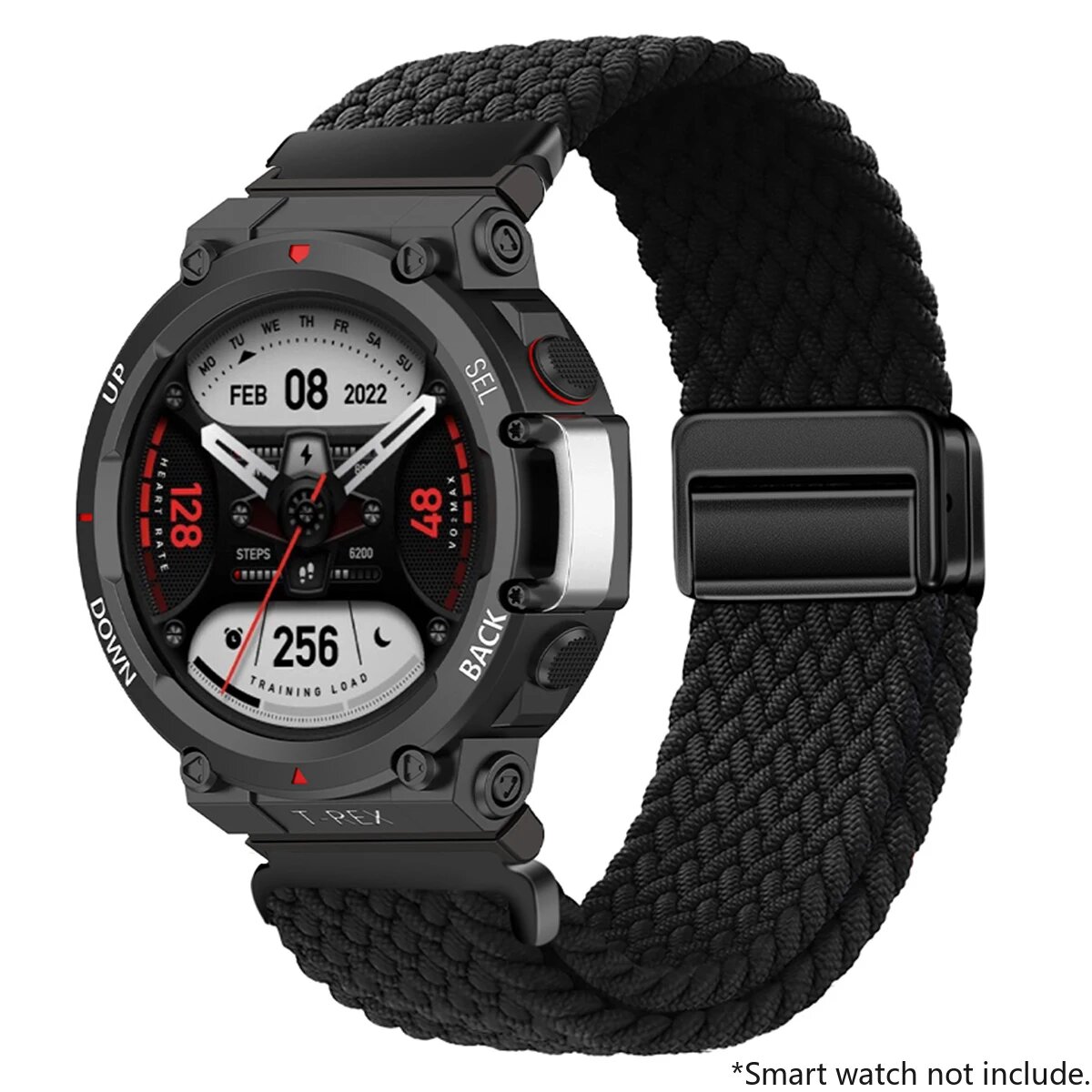 Черный эластичный ремешок Amazfit T-Rex 2