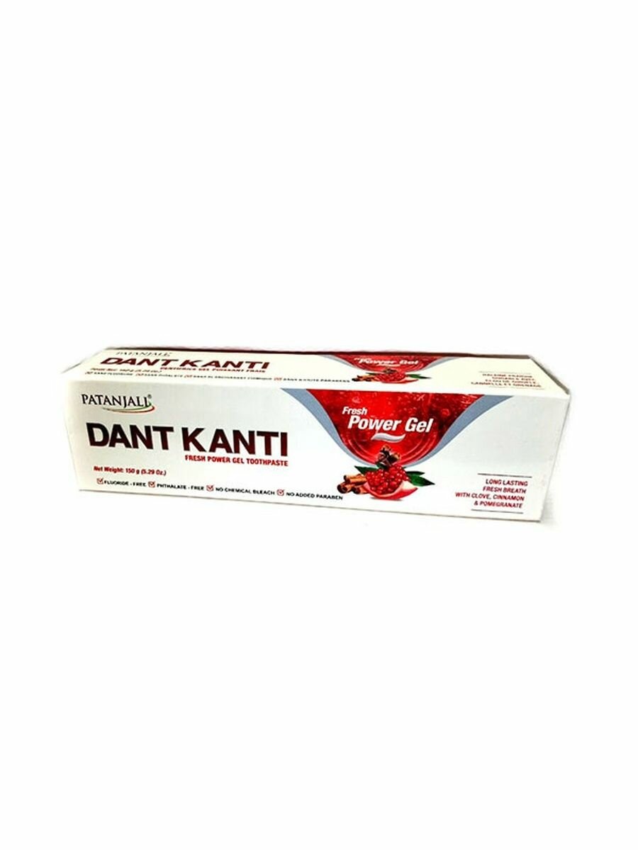 Зубная паста Фреш Актив Гель Патанджали / Dant Kanti Fresh Active Gel Patanjali 150 гр