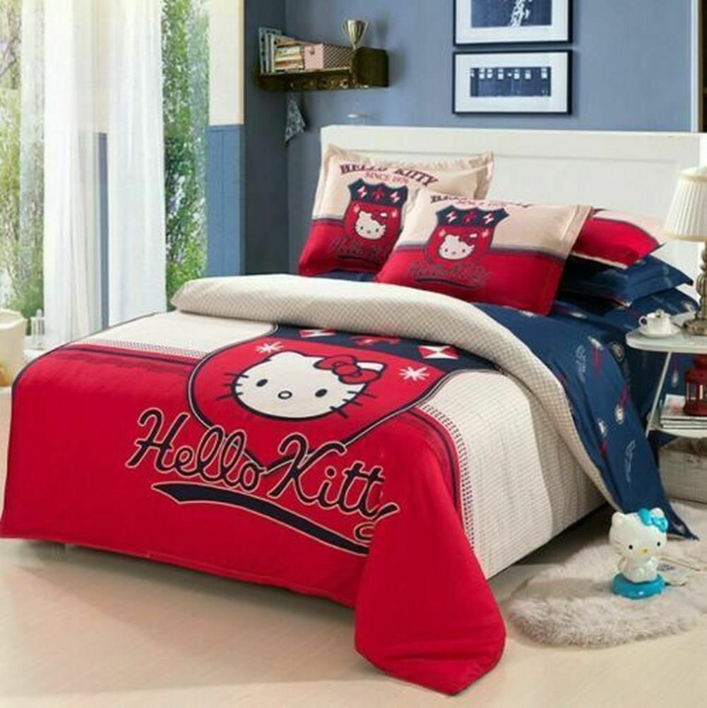 Комплект постельного белья мультфильм Хелло Китти