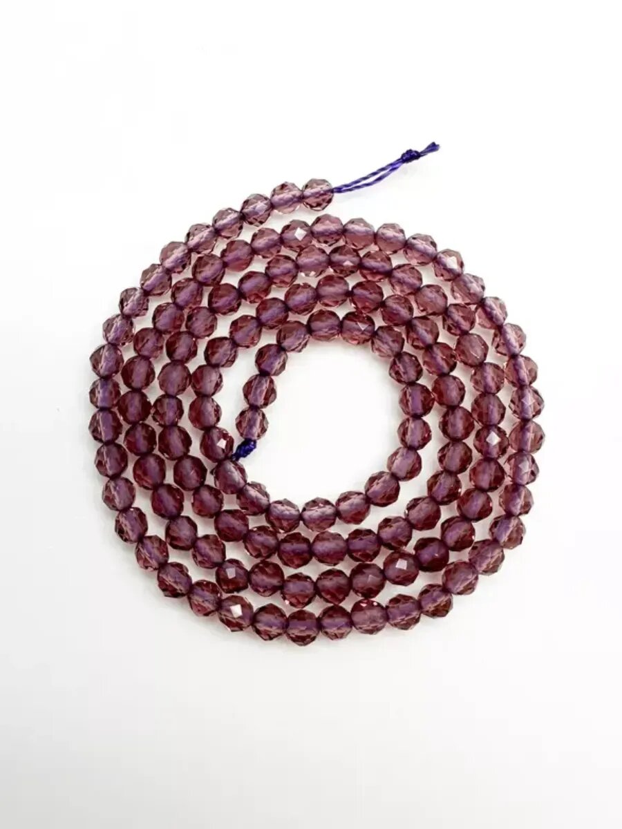 0776 Бусины нежные фиолетовые кристаллы для колье 3 мм 1 шт