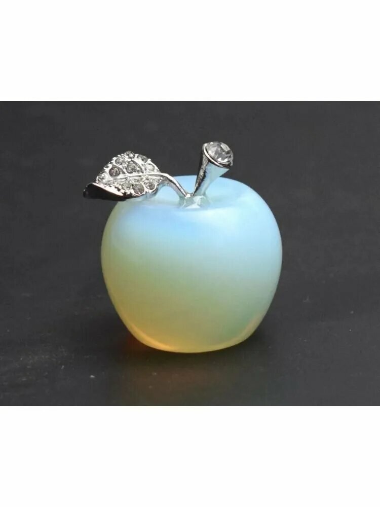 Кристаллические драгоценные камни статуи яблока, 30 х 24 мм