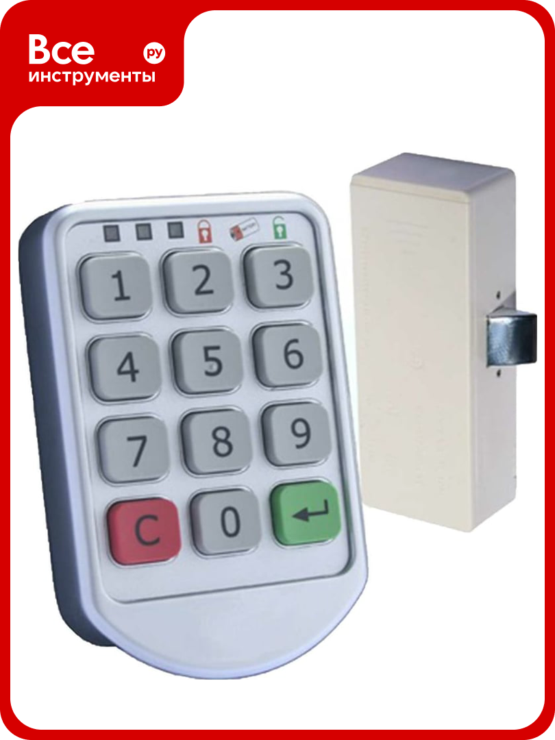 Кодовый электронный замок для шкафчика LOCKTOK приватный или публичный доступ, VTM009 2 штуки в упаковке VTM009_2_штуки