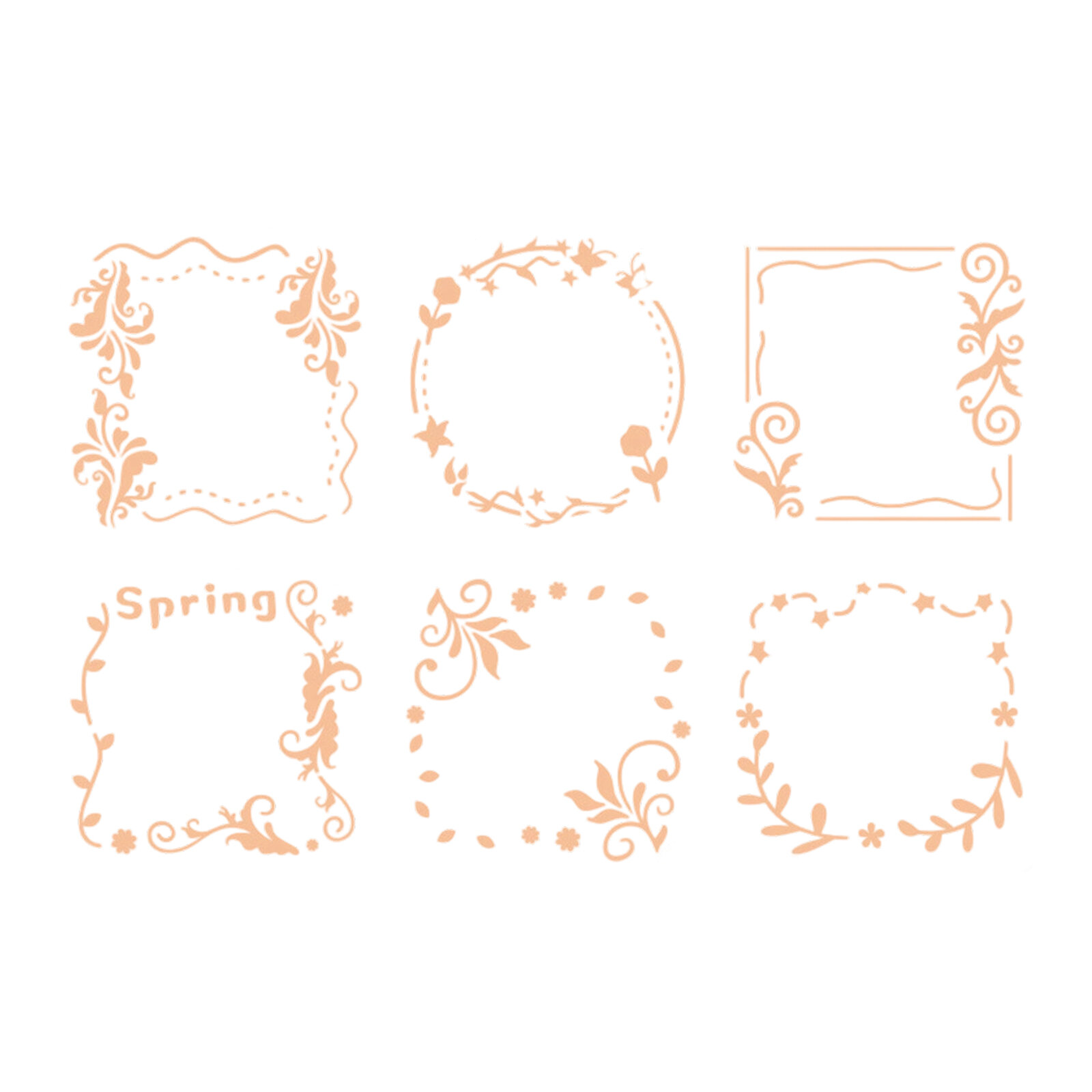 6 шт Трафареты для цветов шаблоны рисования