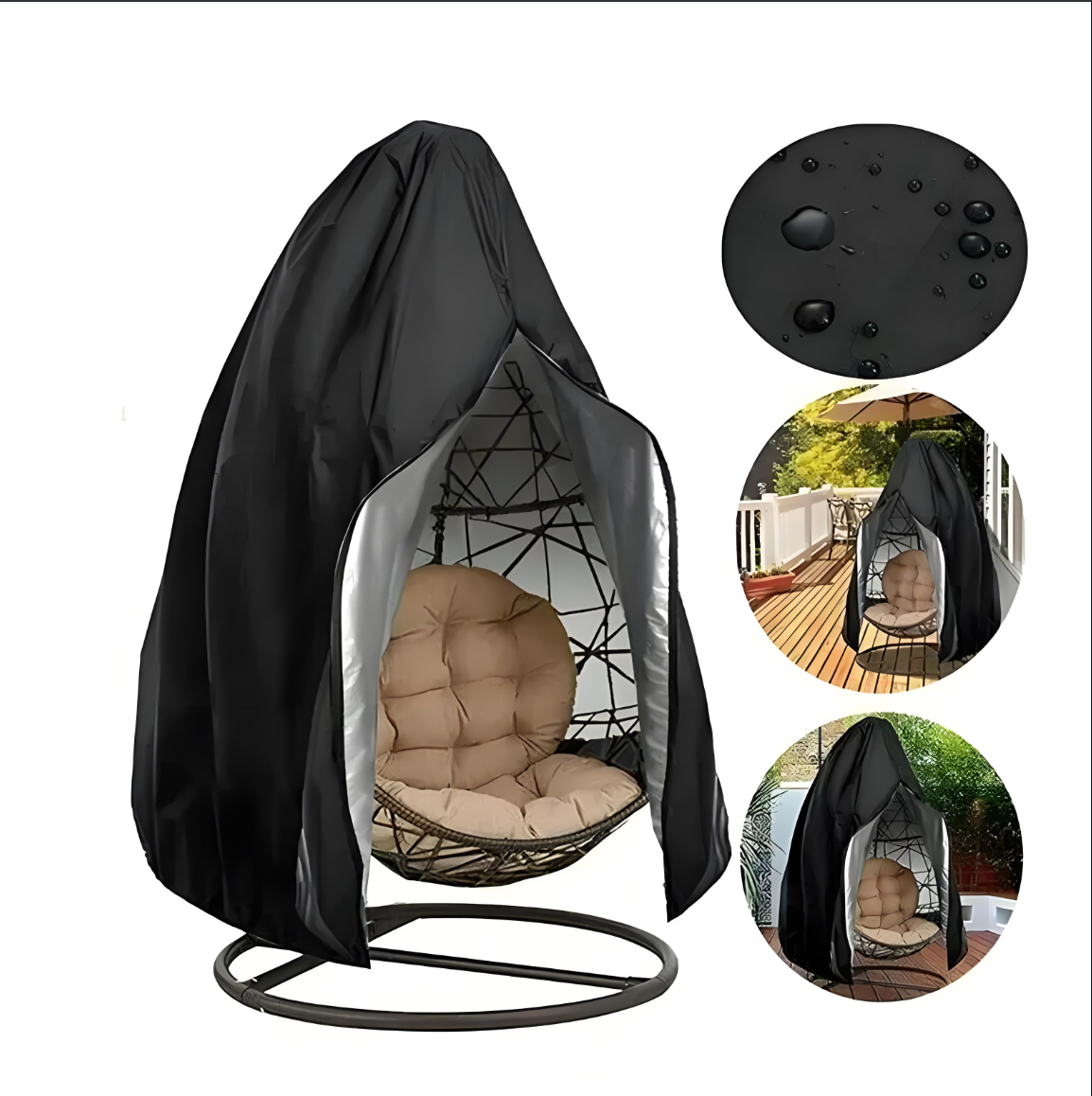 Чехол для подвесного кресла уличный, пылеводозащитный, 115x190 см