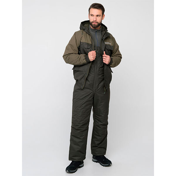 Костюм демисезонный Huntsman "Таймень" (Хаки/Черный), 48-50/170-176