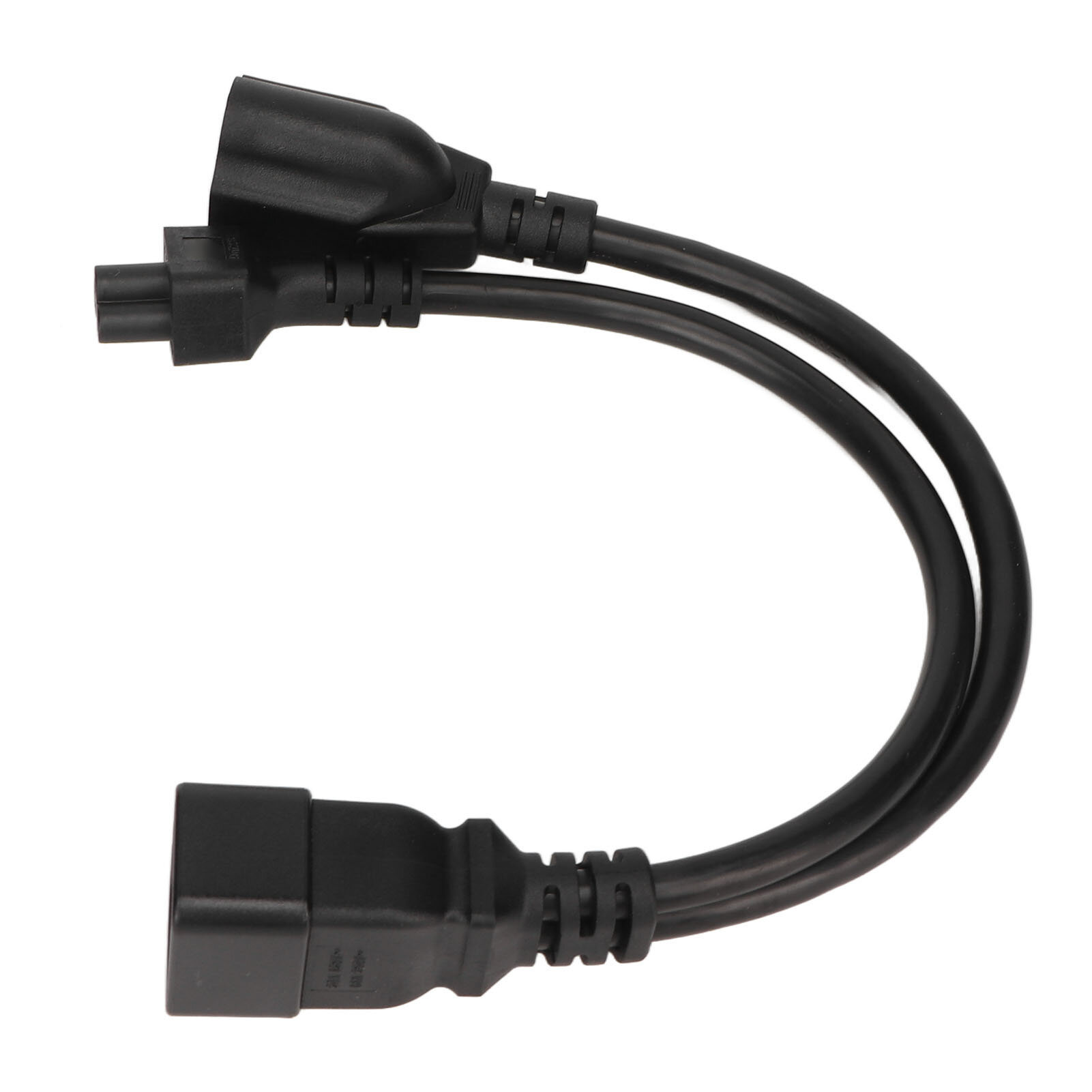 Перевод на русский: Разветвитель питания IEC320 C20 (папа) на IEC320 C5 (мама) 5‑15R, стандартный усиленный Y‑образный адаптерный кабель, 125 В, 1.0 фут (0.3 м).