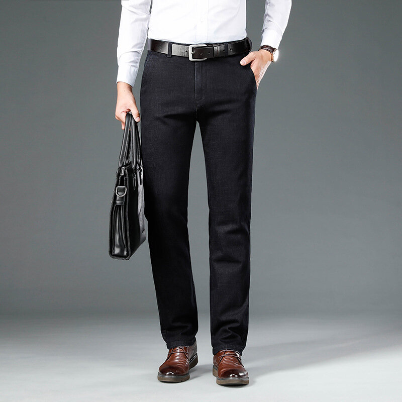 Мужские джинсы Чистый цвет / прямые B1, LI Mall талии_29