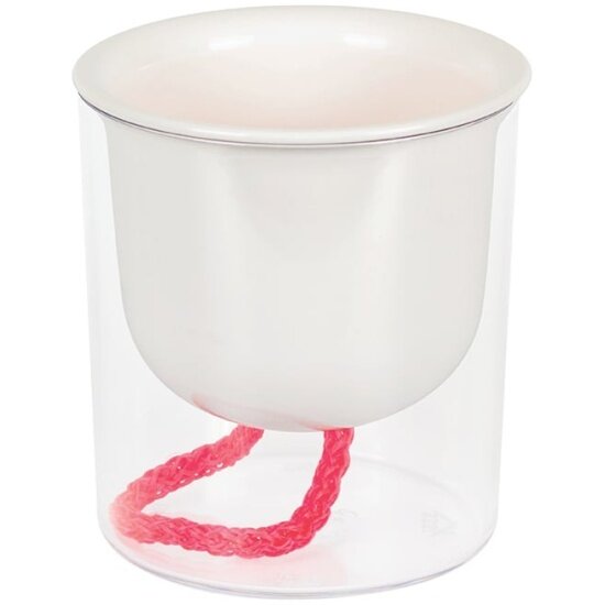 Кашпо Idea греви D95мм H105мм 0,28л с фитильным поливом М 3130 Белый