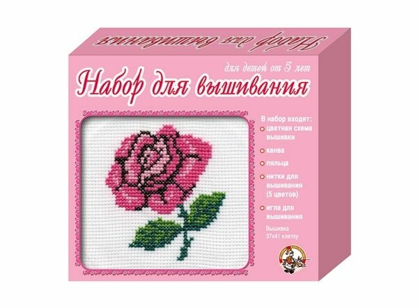 Набор для вышивания Десятое королевство Роза, с пяльцами