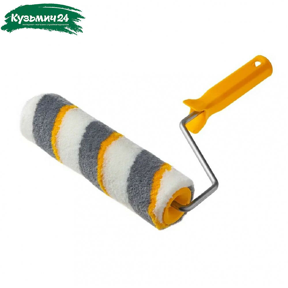 Валик малярный Акор Мастер 752 48 824 для работы с эмалями, ролик 240 мм, ворс полиакрил 12 мм