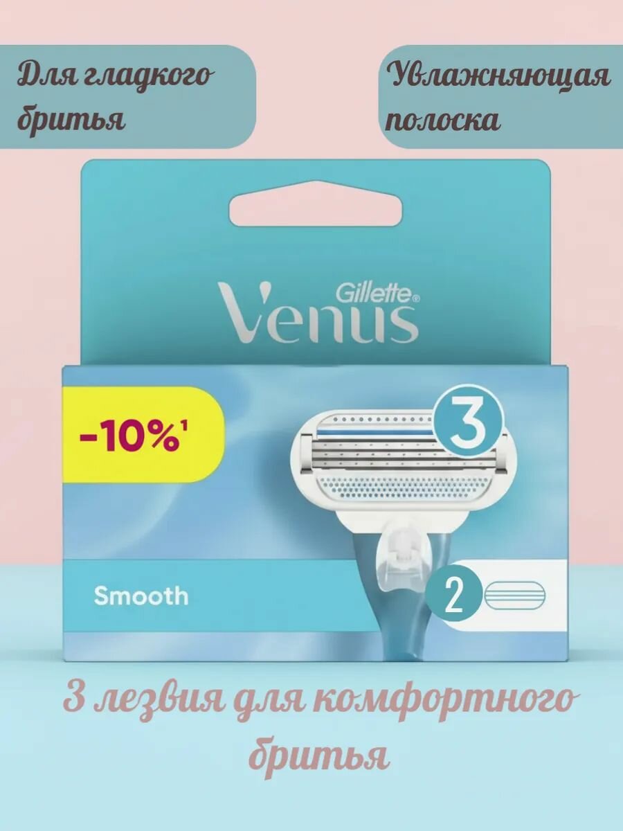 Сменные кассеты для женской бритвы 2 штуки