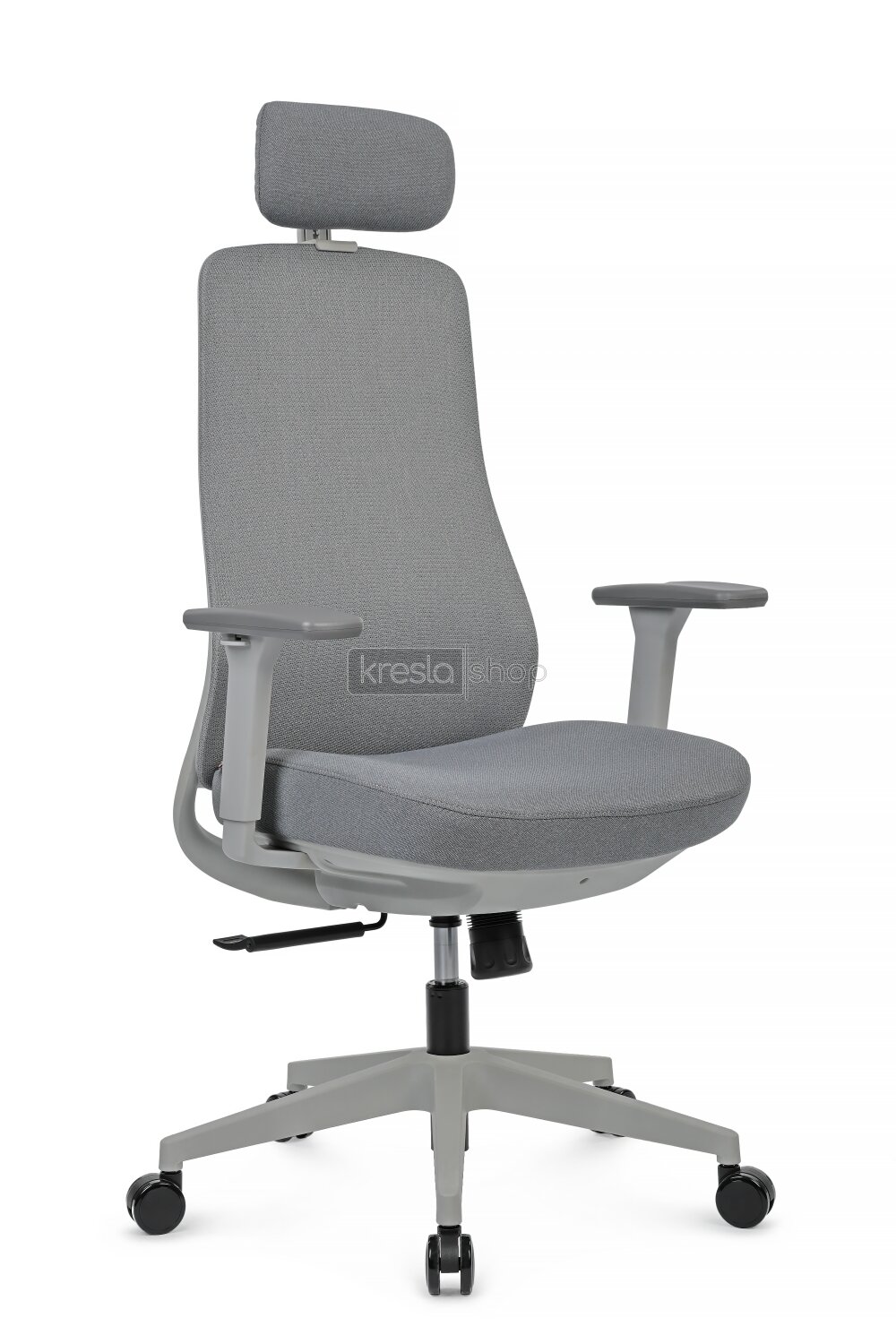 Кресло для персонала Riva Design Миро / Miro 6249A-HS серый пластик, серая сетка, серая ткань