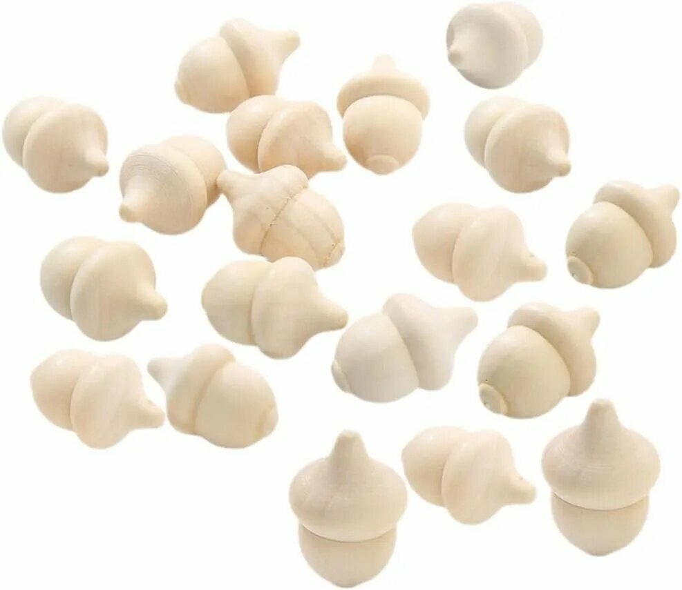 40 шт. Украшения в пасторальном стиле, самодельные детские игрушки-раскраски из цельного дерева, маленькие желуди, украшение для дома