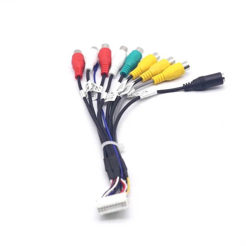 Автомобильный стереоприемник радио RCA выходной провод Aux-in адаптер кабель автомобильный линейный выход адаптер кабель