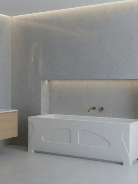 Ванна из искусственного мрамора Aquanet Bright Stone 190x90 AQ-00368584