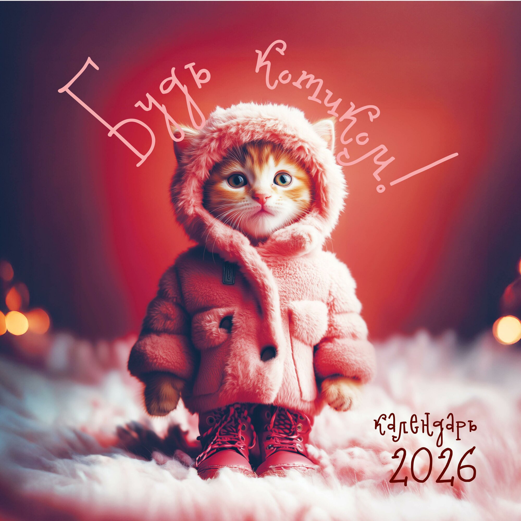 Будь котиком. Календарь настенный на 2026 год (300х300 мм)