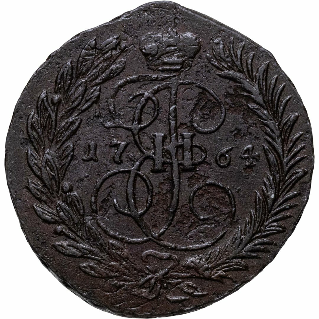2 копейки 1764 ММ, Медь, в сохранности XF