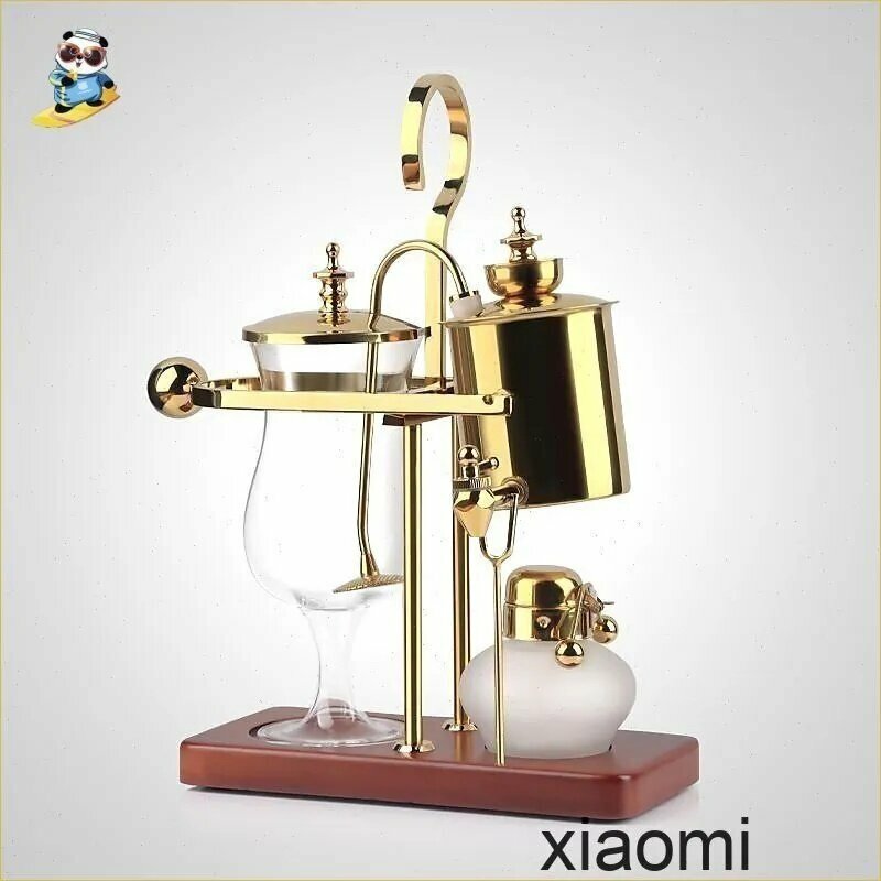 Кофеварка "Бельгийский кофейник", золотой цвет, сифон, металл