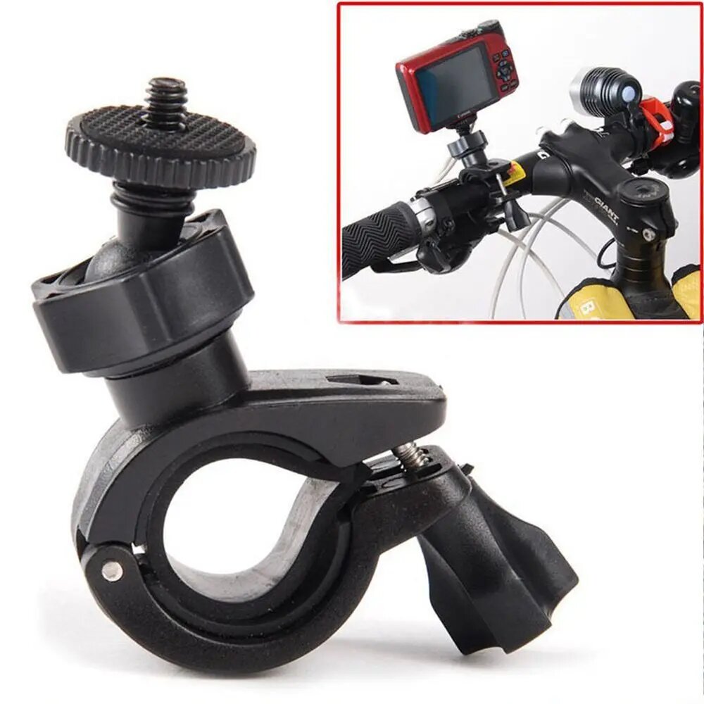 Черный велосипед, мотоцикл, новый кронштейн для аксессуаров для камеры, крепление на руль, спортивный держатель для камеры, подставка