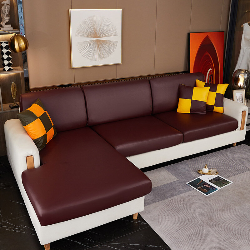 Водонепроницаемый чехол для дивана из кожи, однотонный, не требующий стирки, чехол для дивана в стиле душевой шапки, водонепроницаемый чехол для дивана, чехол для подушки