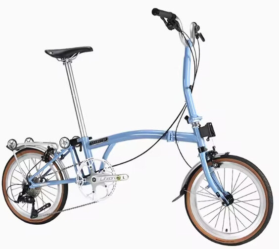 Складной велосипед Cranston Xiaobu 70% off 16-дюймовый 9-скоростной велосипед Litepro, портативный ультралегкий ретро-велосипед.