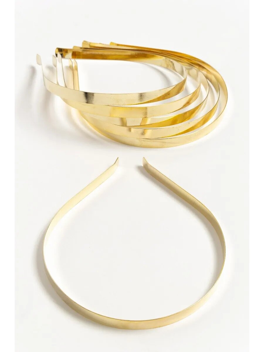 Ободки для волос металл 6мм (5 шт)