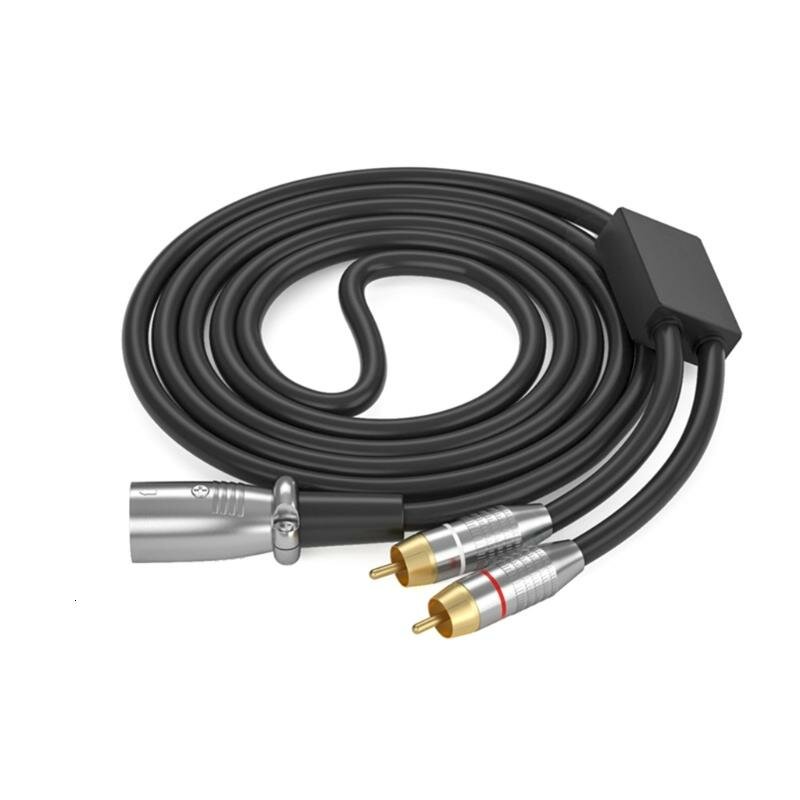 Разделительный кабель RCA–3-контактный, 8m - Мужской XLR серебристый