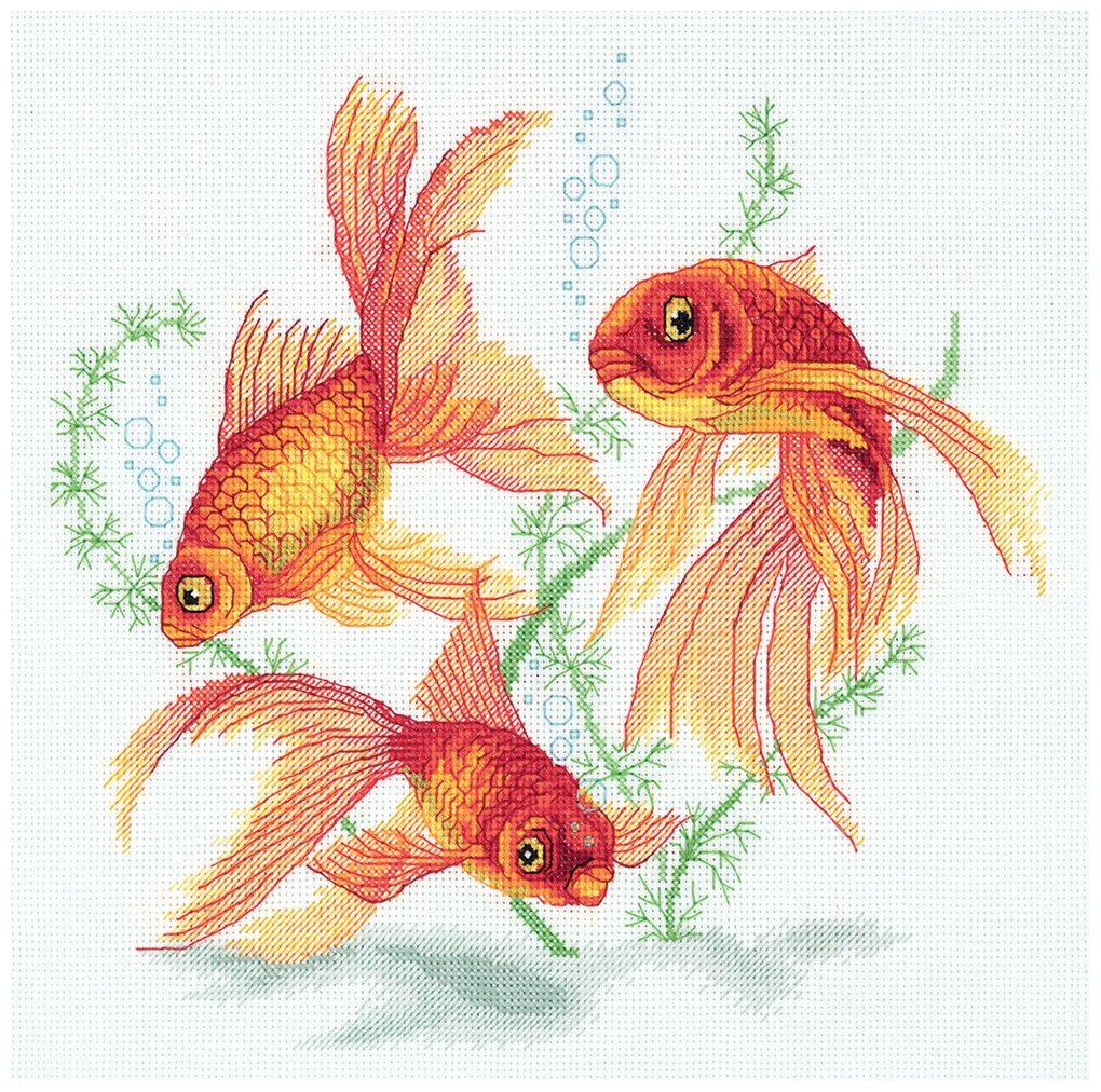 Набор для вышивания PANNA R-7141 "Золотые рыбки" 24х22.5 см