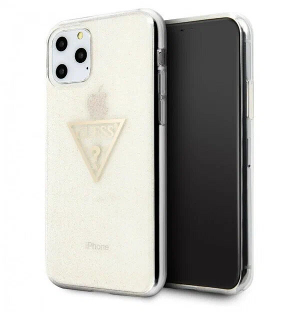 Чехол CG Mobile Guess Triangle logo Hard TPU для iPhone 11 Pro, цвет Блестящий золотой (GUHCN58SGTLGO)