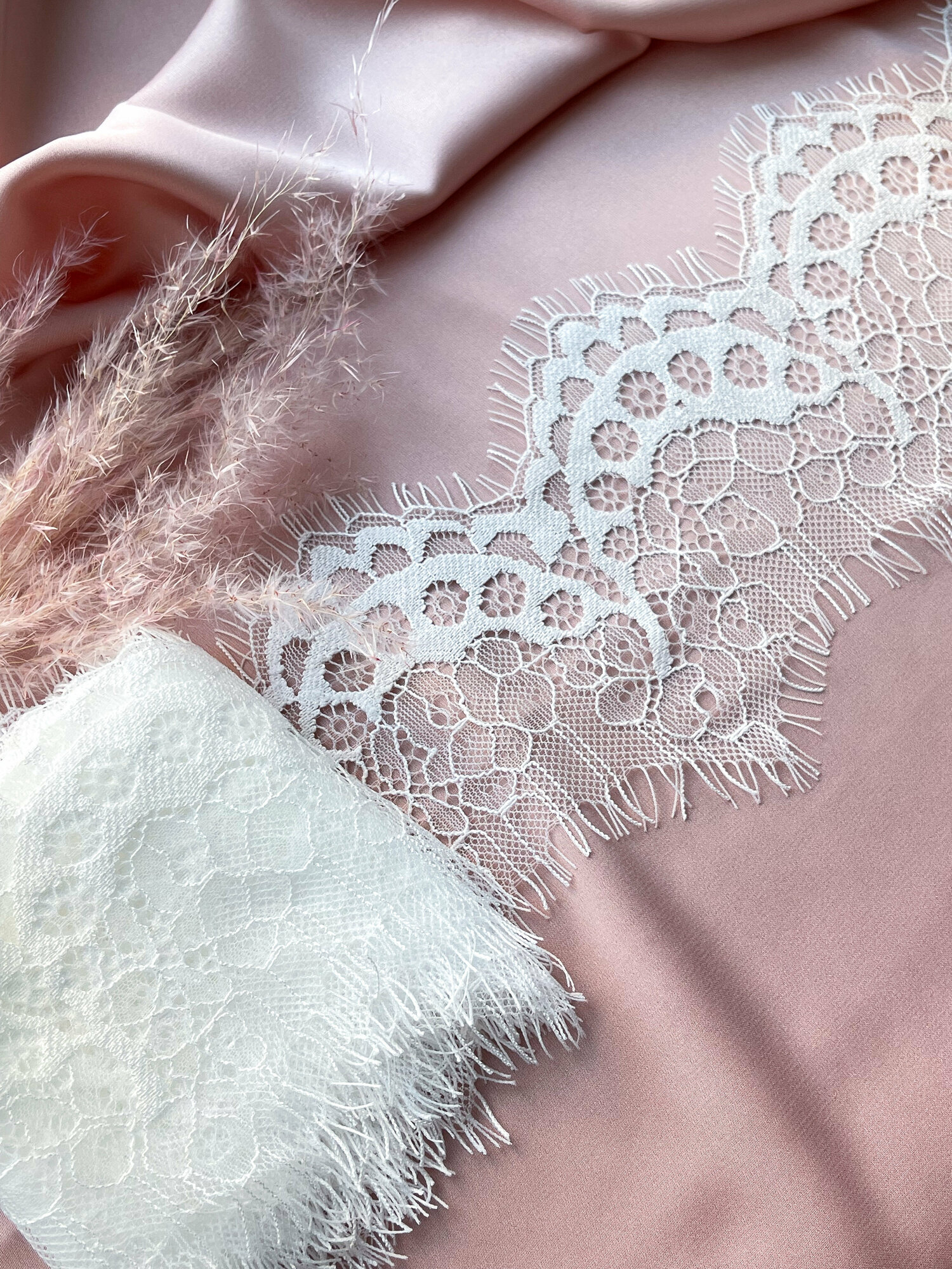 Кружево белое 95 мм, купон 3 метра