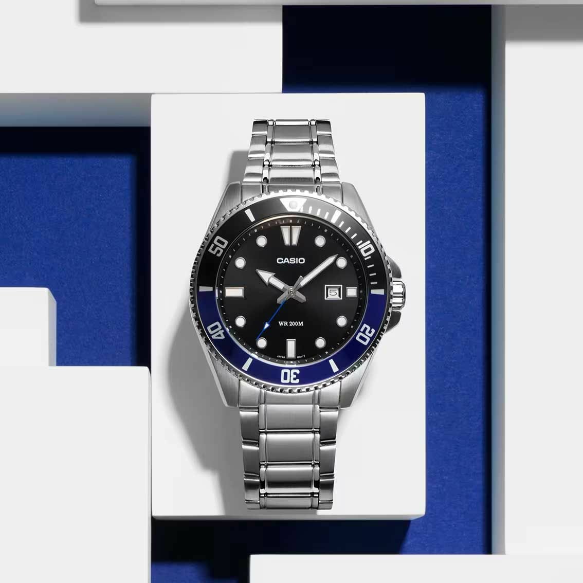 Наручные часы CASIO, черный, синий — фото 1
