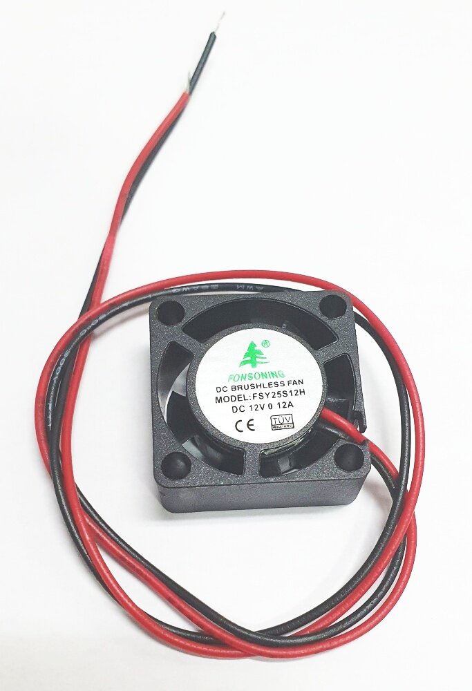 Вентилятор Fonsoning 25x25x10 FSY25S12H, 12000rpm, 23dBM, 0.12, 12V, 2pin,