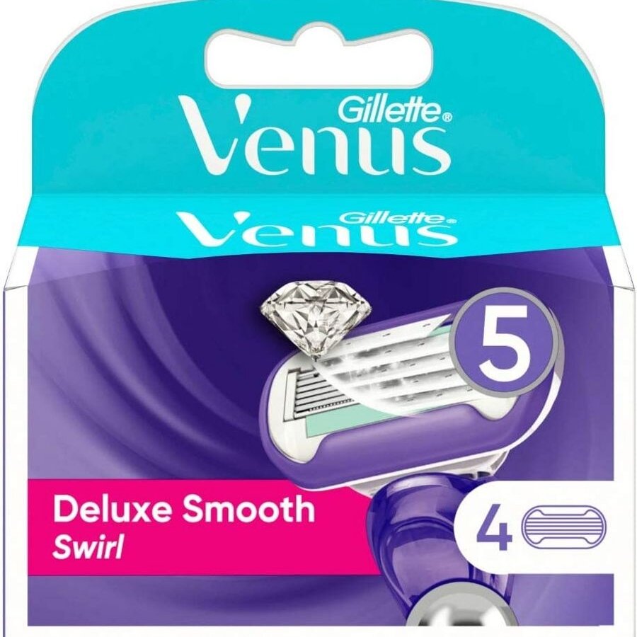 Сменные кассеты для бритья оригинальные Gillette Venus Deluxe Swirl, 4 шт