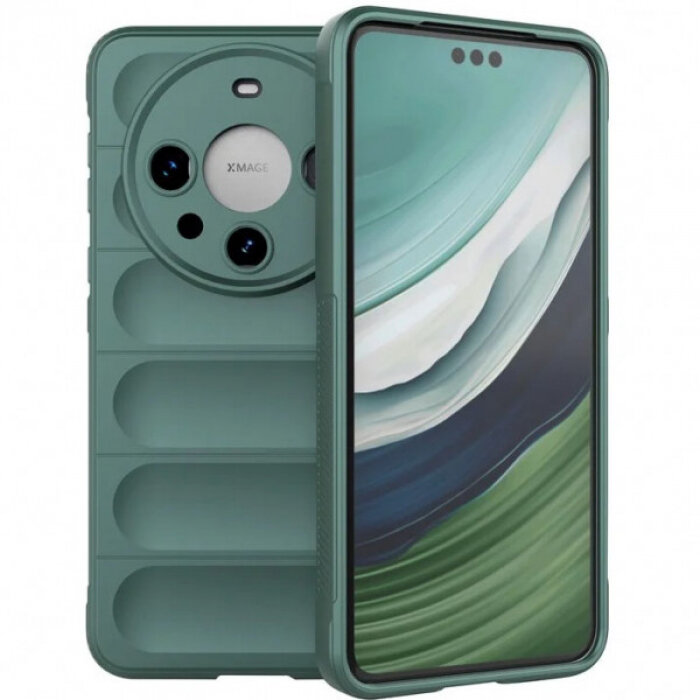 Flex Silicone Противоударный чехол для Huawei Mate 60 Pro с защитой камеры и микрофиброй