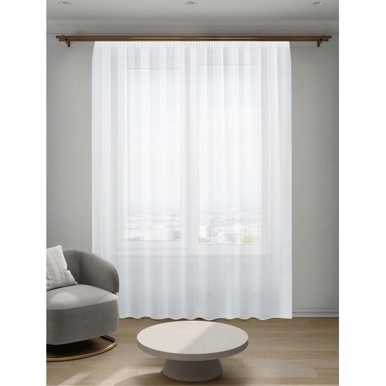 Тюль Decofest вуаль Марио 300х320 белый