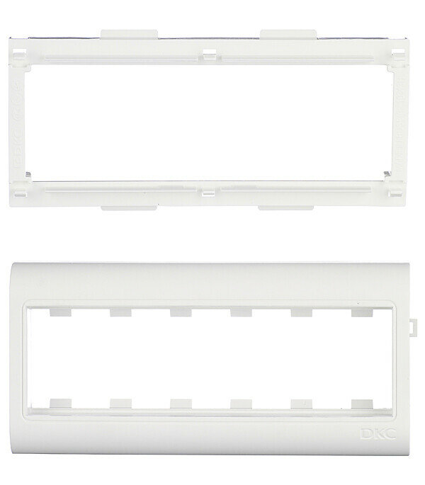 Рамка для кабель-канала 80х40/60 мм DKC Viva белая 6 модулей (10343)