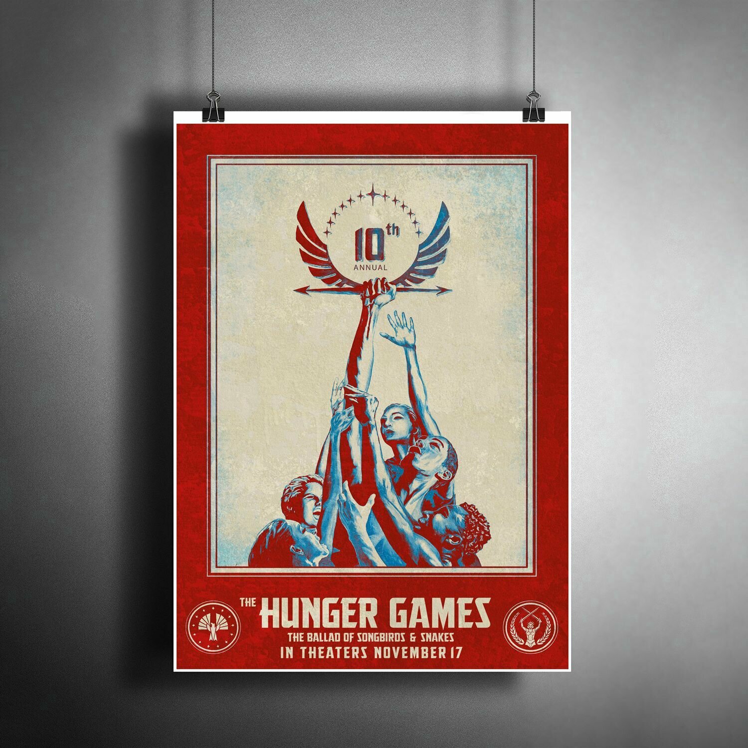 Постер плакат для интерьера "Hunger games. Голодные игры" / Декор дома, офиса, комнаты, квартиры, детской A3 (297 x 420 мм)